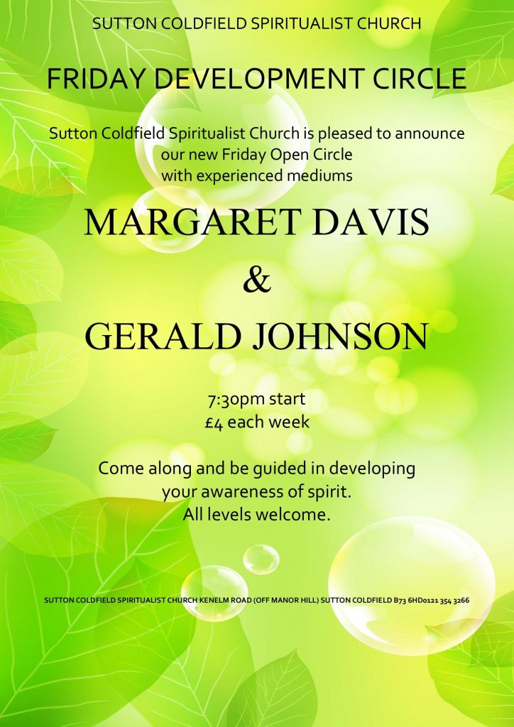 Open learning circle - Sutton Coldfield Spiritualist Church